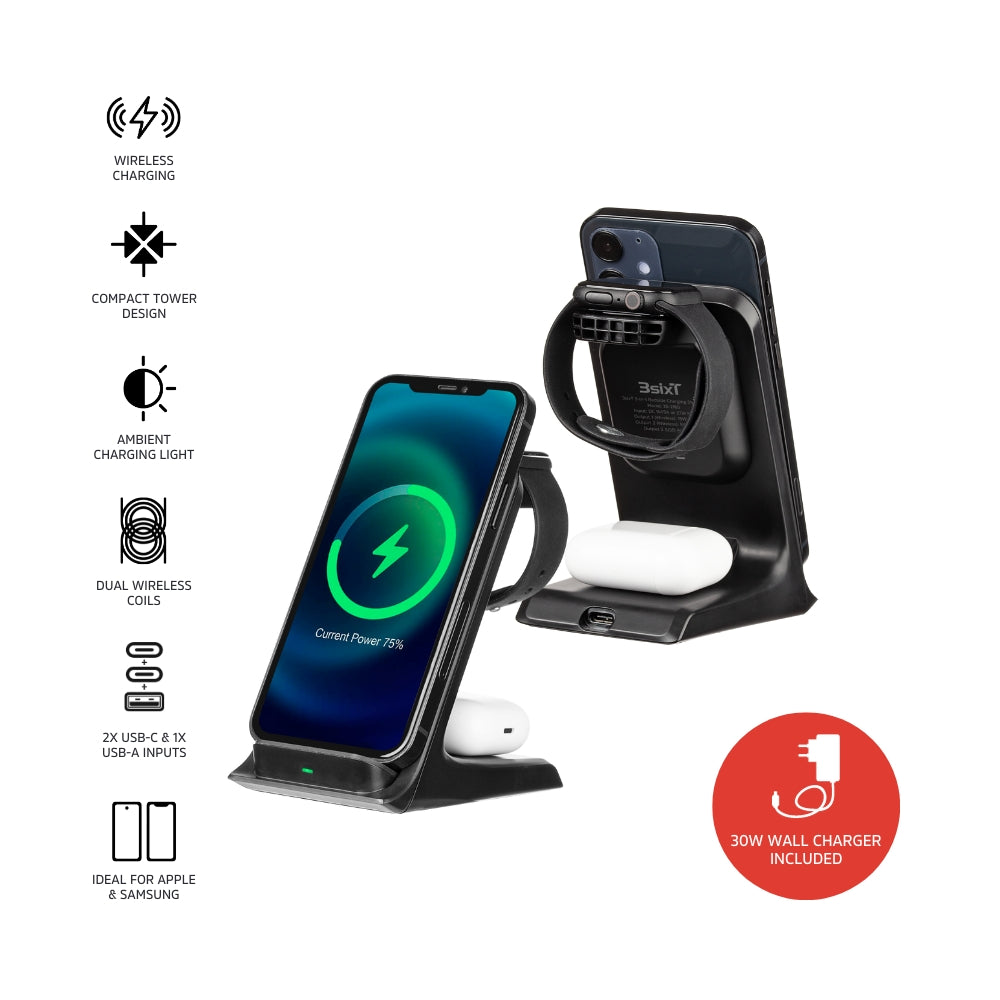 3sixT 3 In 1 Charging Station with USB-C and AC– 3sixT Gear