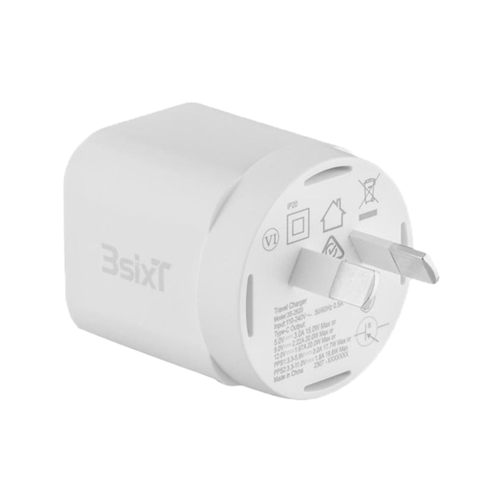 3sixT Wall Charger GaN 20W USB-C PD - White– 3sixT Gear