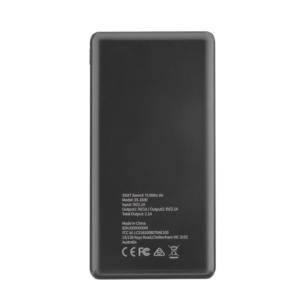 3sixT JetPak BasiX - 10000mAh Power Bank - Black– 3sixT Gear